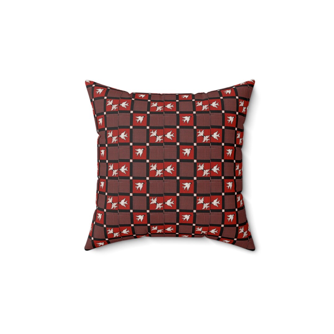 Spun Polyester Square Pillow West Africa Traditional Print, African ...