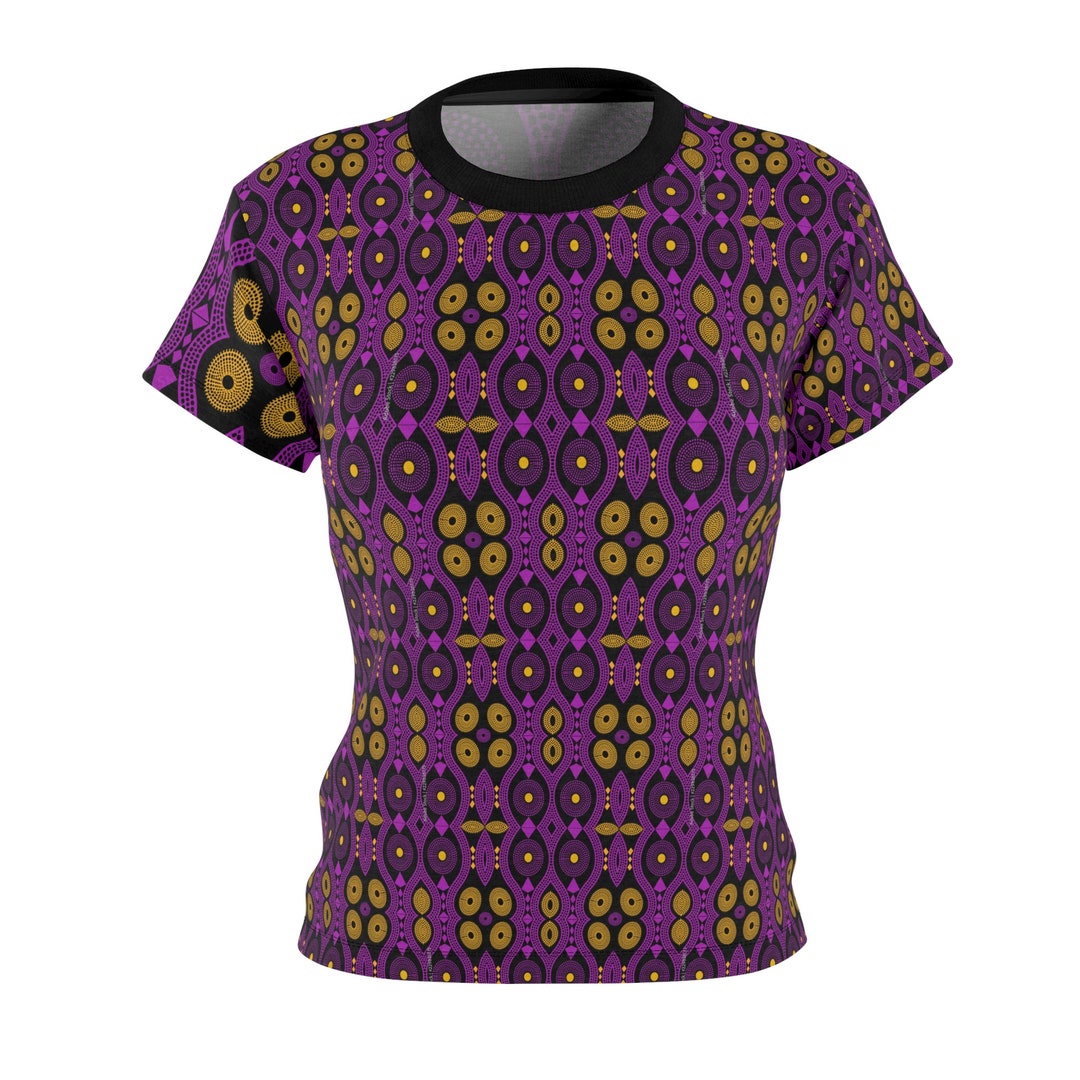 Women's AOP Cut & Sew Tee T-shirt WAX PRINT, African Design, Special ...