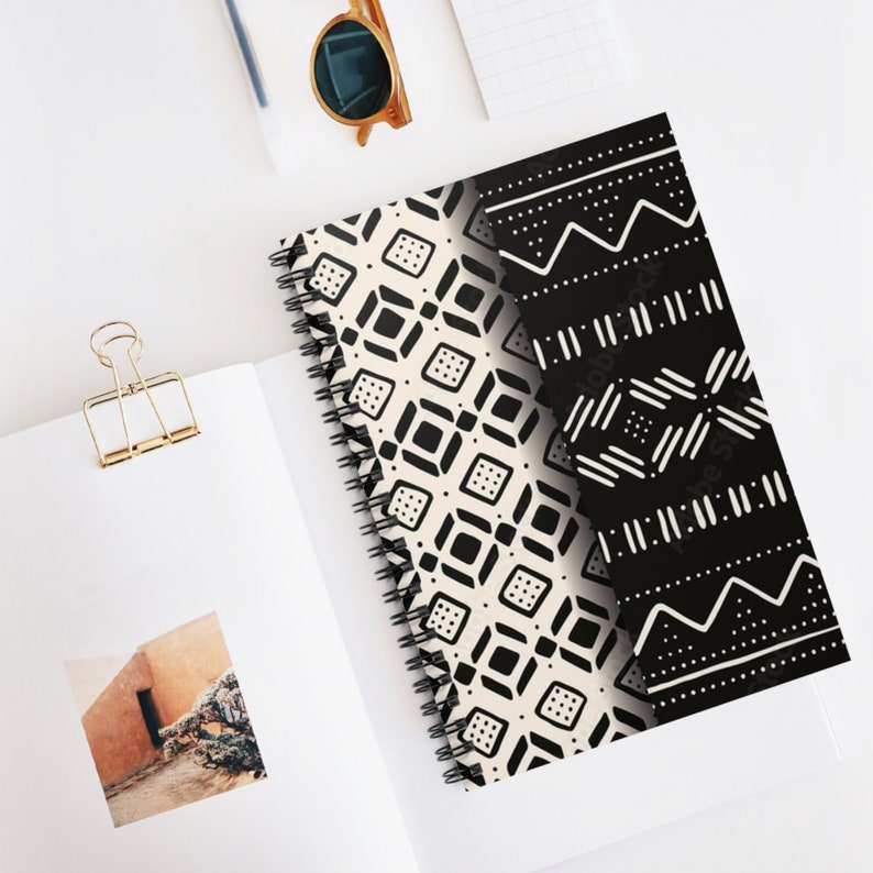 Spiral Notebook - Ruled Line Bogolan Print, African Design, Perfect ...