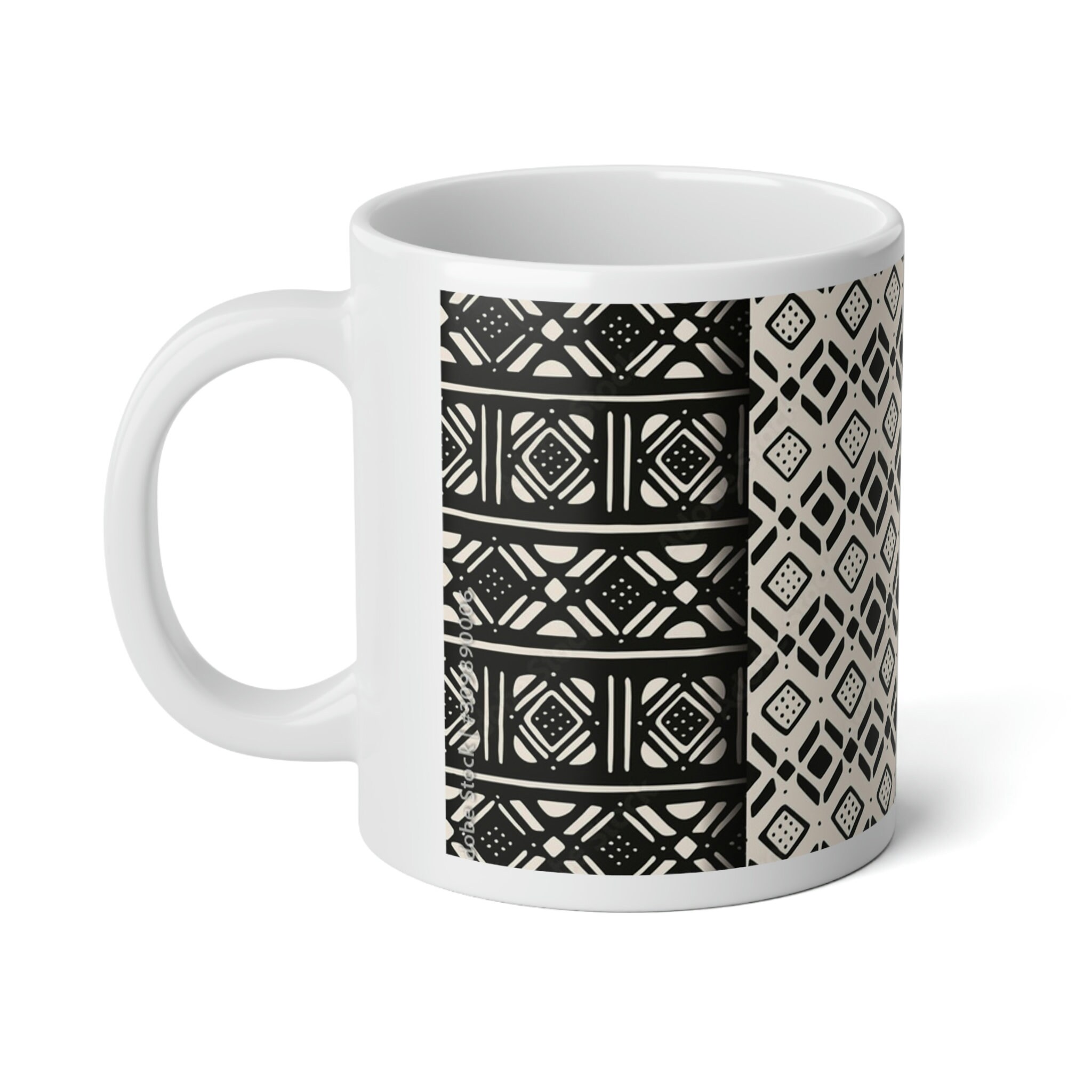 Jumbo Mug, 20oz BOGOLAN PRINT African Design, Perfect and Special Gifts ...