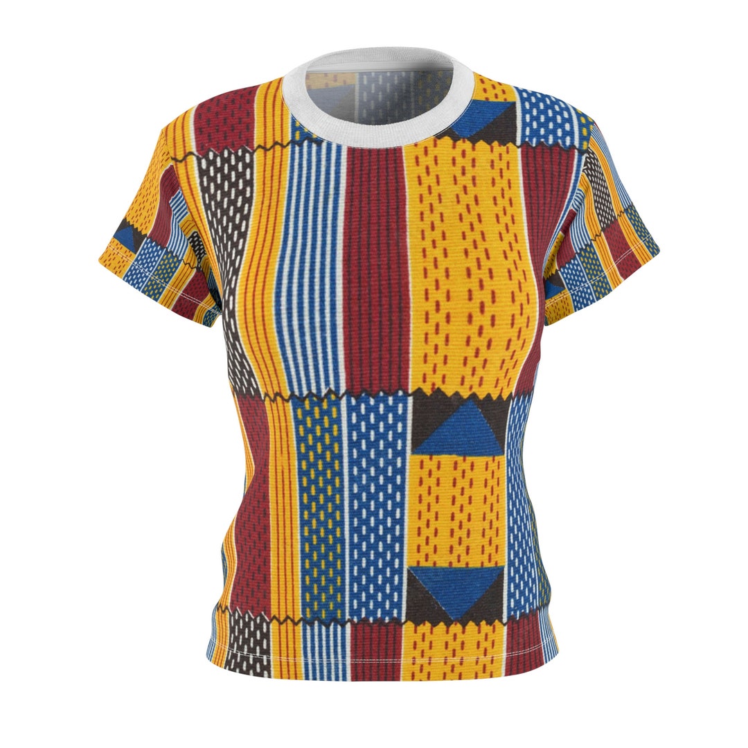 Women's AOP Cut & Sew Tee West Africa Traditional Print, African Design ...