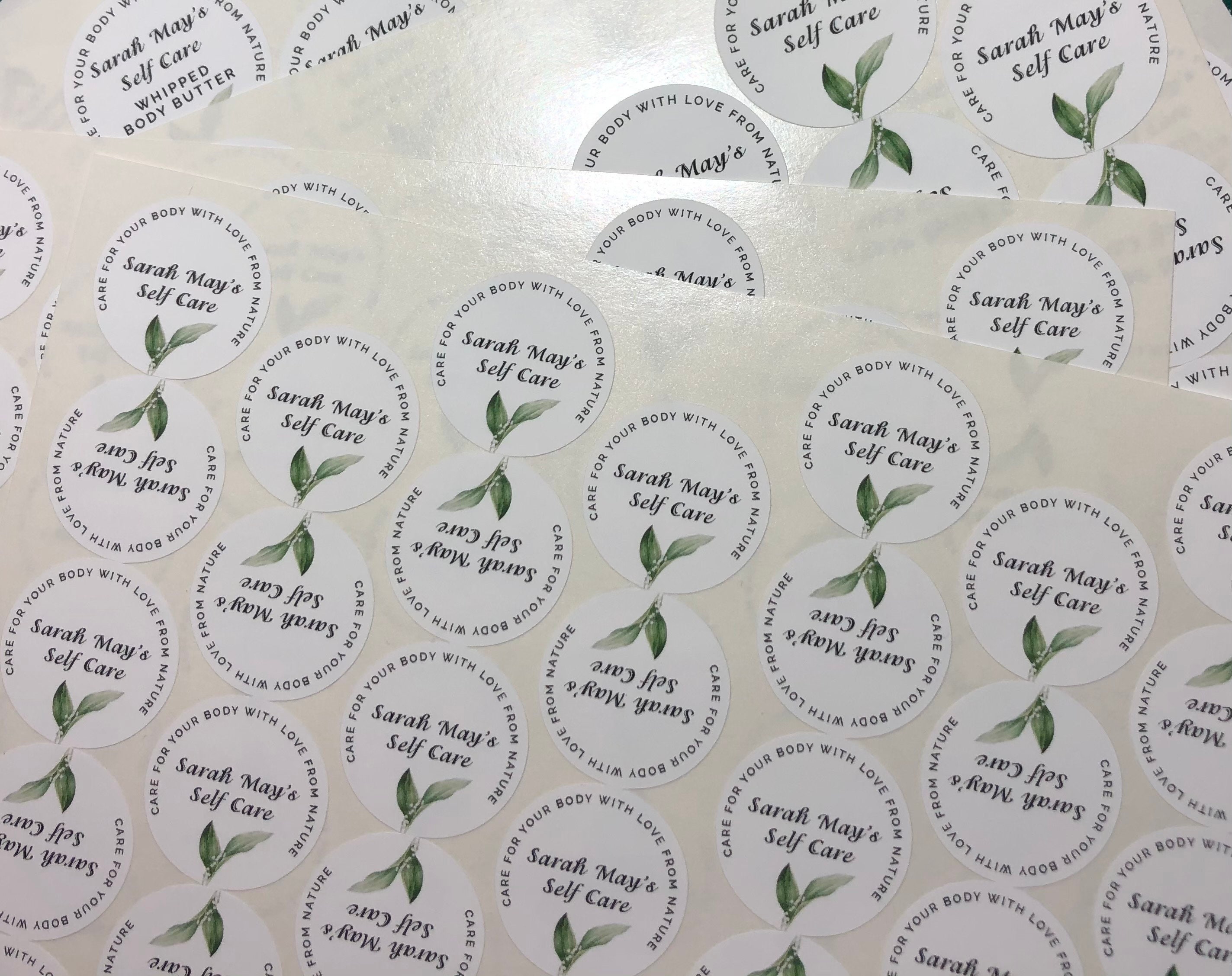 Custom Leaf Stickers, Minimalist Sticker, Wedding Stickers, Favor ...