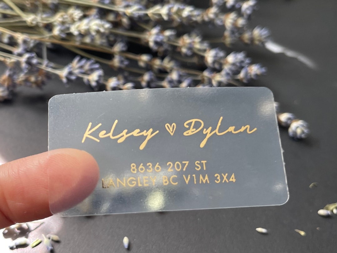 Personalized Address Sticker, Monogram Stickers, Minimalist Foil ...