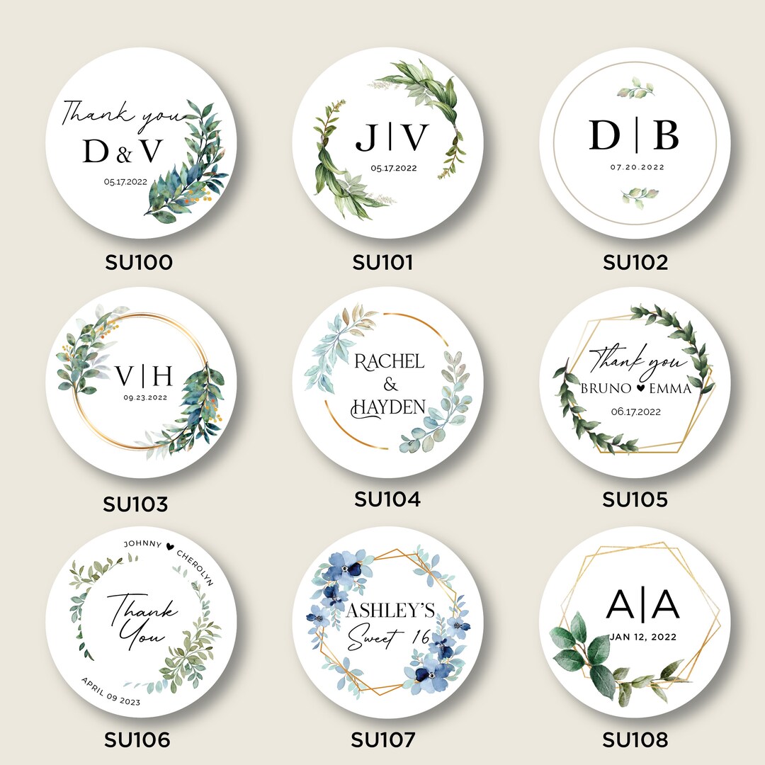 Custom Stickers, Thank You Stickers, Wedding Stickers, Wedding Favors ...