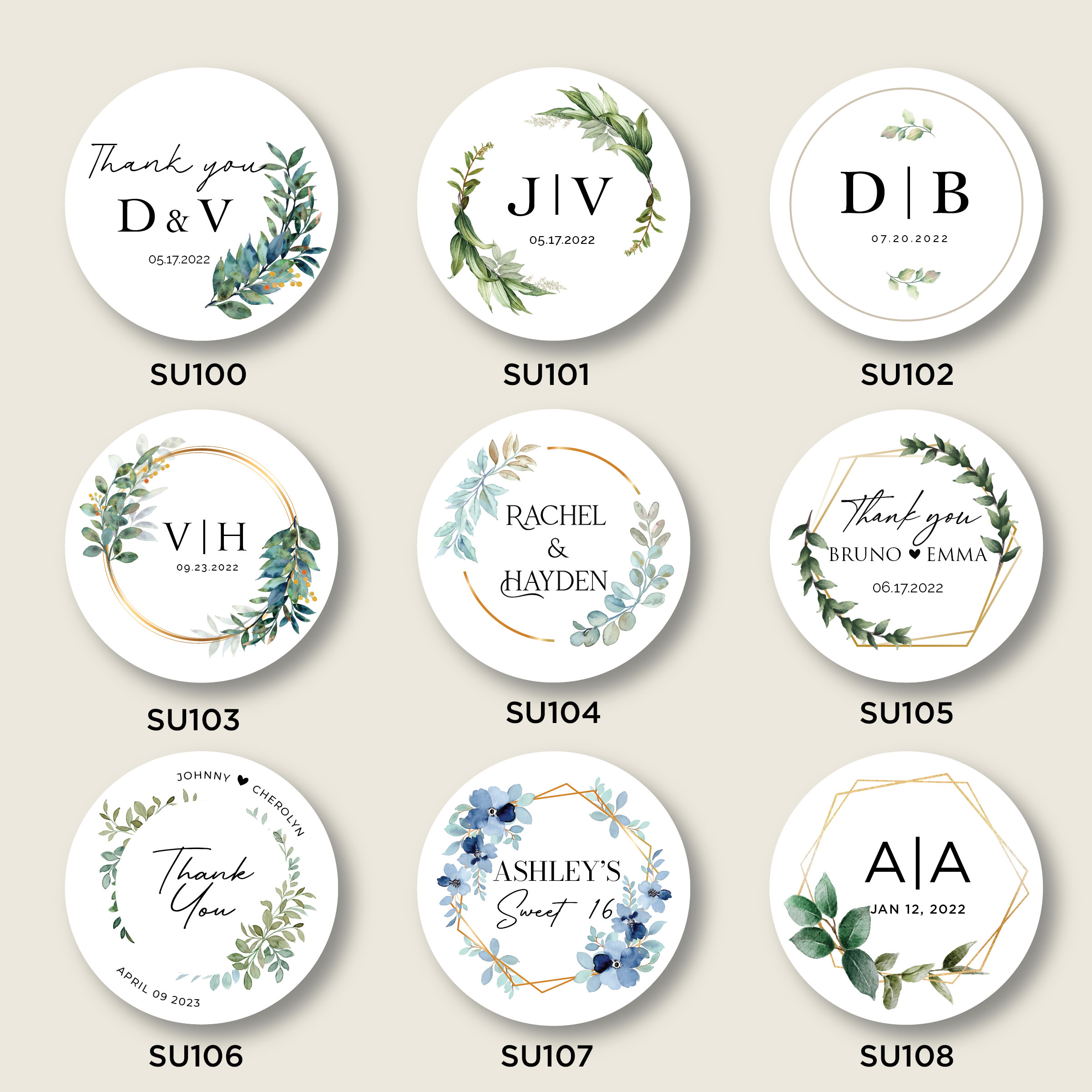 Custom Stickers Thank You Stickers Wedding Stickers Labels - Etsy Canada