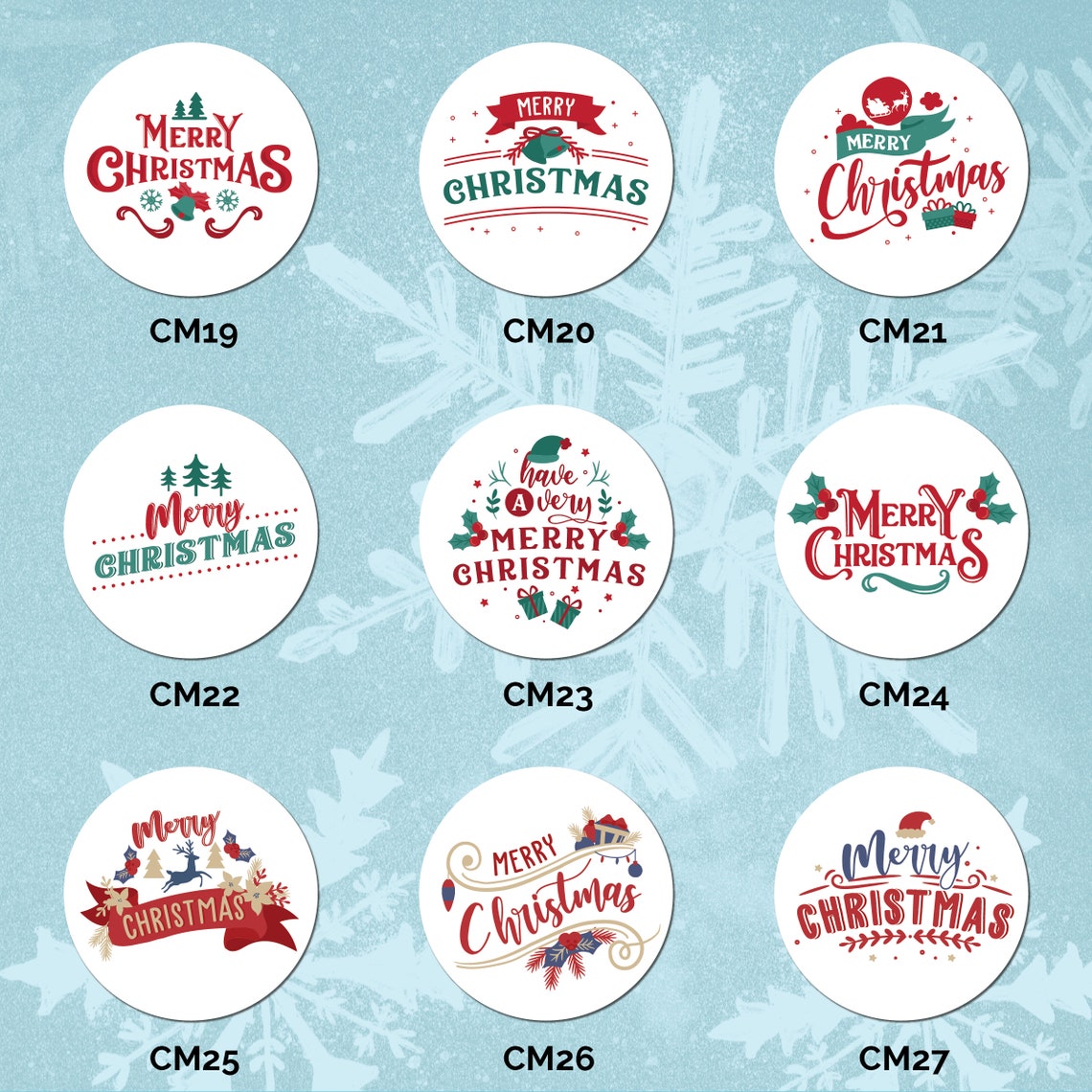 Christmas Gift Stickers, Christmas Labels, Holiday Gift Tags ...