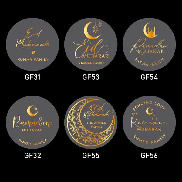 Eid Mubarak Stickers Sheet - Etsy