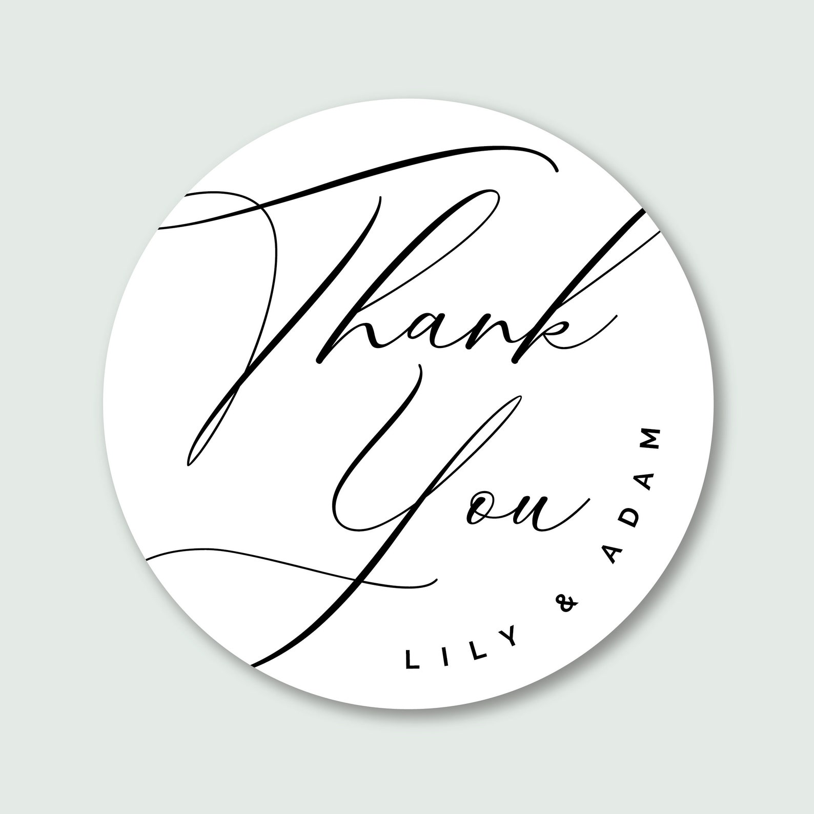 Custom Thank You Stickers, Minimalist Sticker, Wedding Stickers, Favor ...