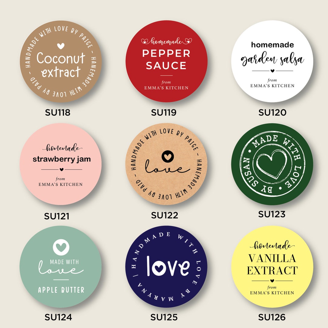 Canning Labels Mason Jar Labels Salsa Labels Homemade Canning Sticker ...