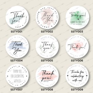 Custom Stickers, Thank You Stickers, Wedding Stickers, Wedding Favors ...