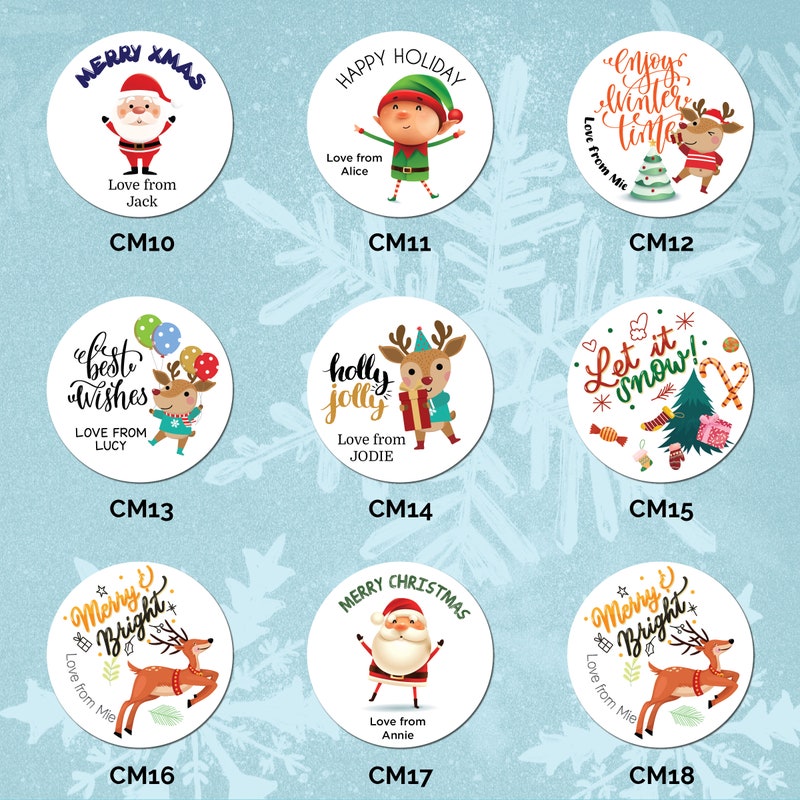 Christmas Stickers - Etsy