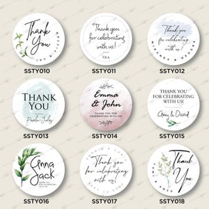 Custom Stickers, Thank You Stickers, Wedding Stickers, Wedding Favors ...