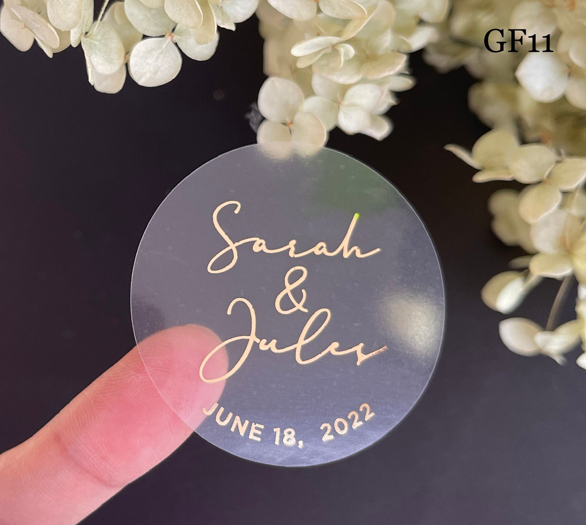 Minimalist Foil Wedding Stickers, Personalized Envelope Seals, Monogram Stickers, Wedding ...