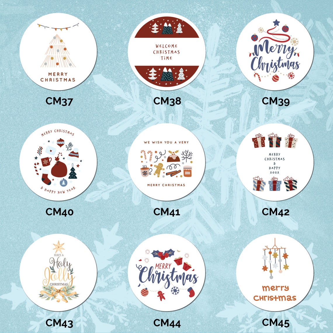 Christmas Gift Stickers, Christmas Labels, Holiday Gift Tags ...