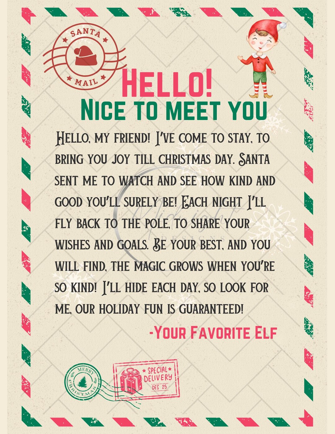 Elf Intro Message PNG - Etsy
