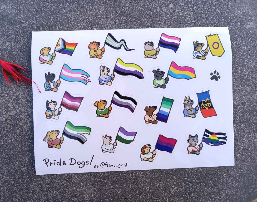 Pride Dogs! Vinyl Sticker Sheet - Etsy