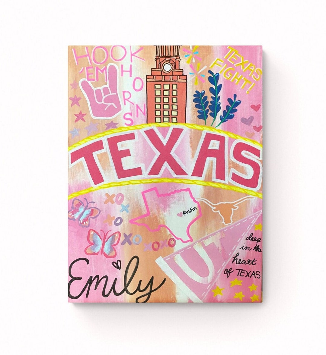 Custom College Canvas Painting - Etsy