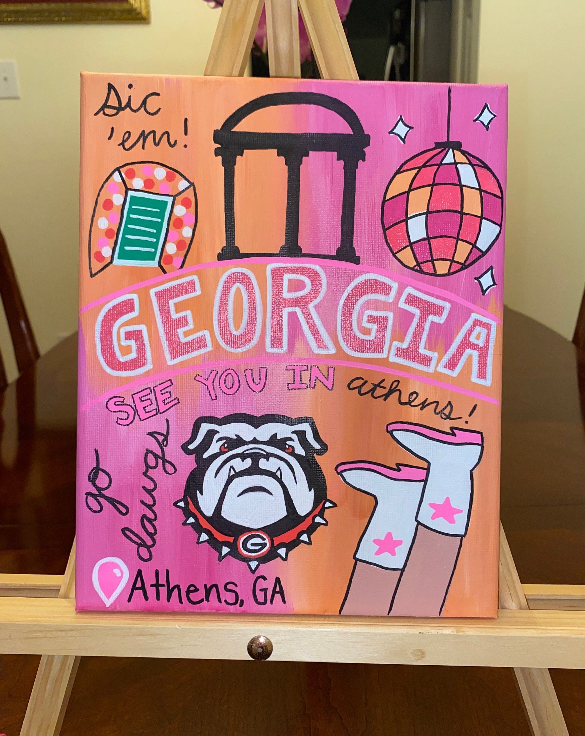 Custom College Canvas Painting - Etsy