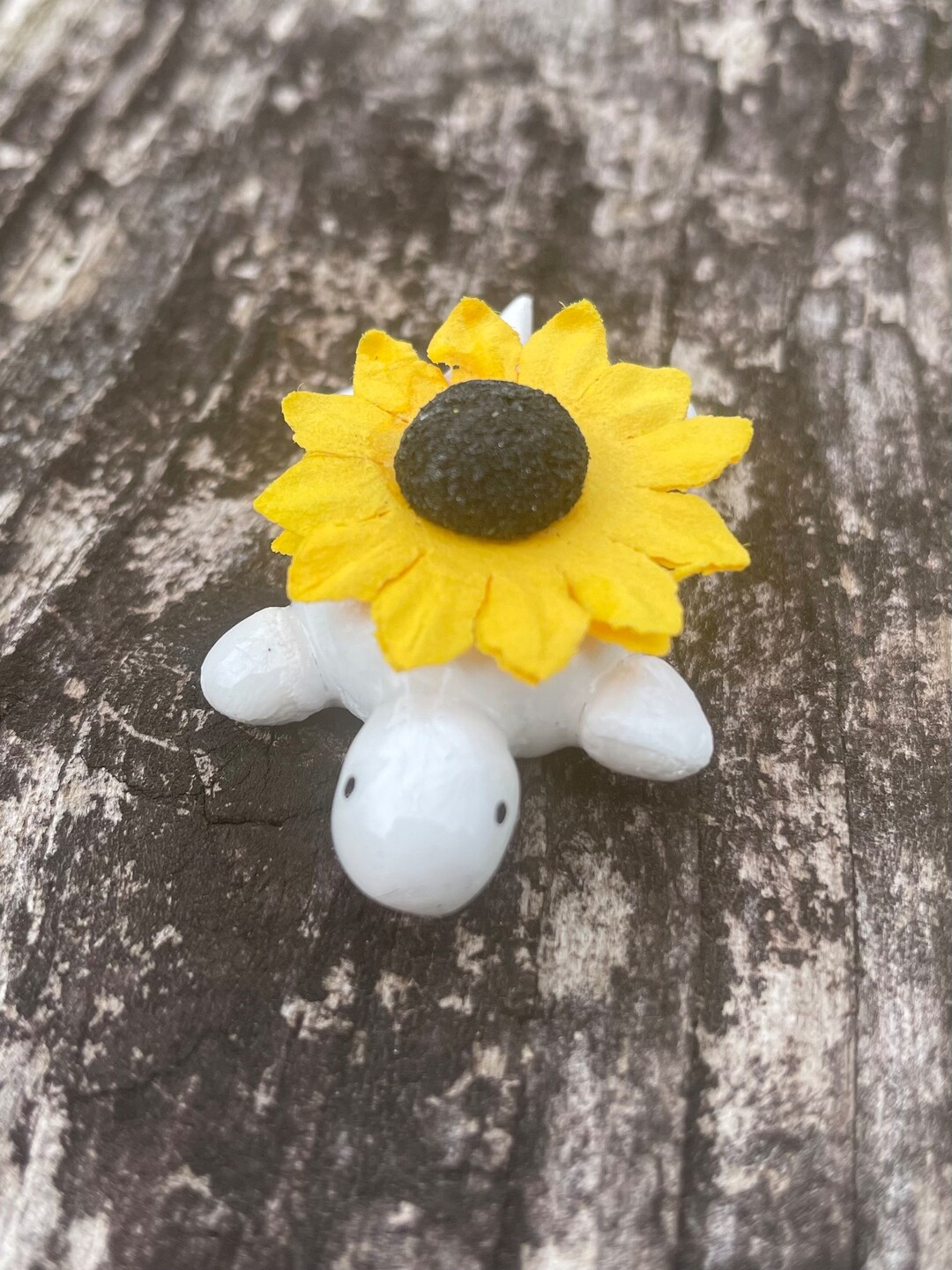 Sunflower Shell Turtle Figurines - Etsy