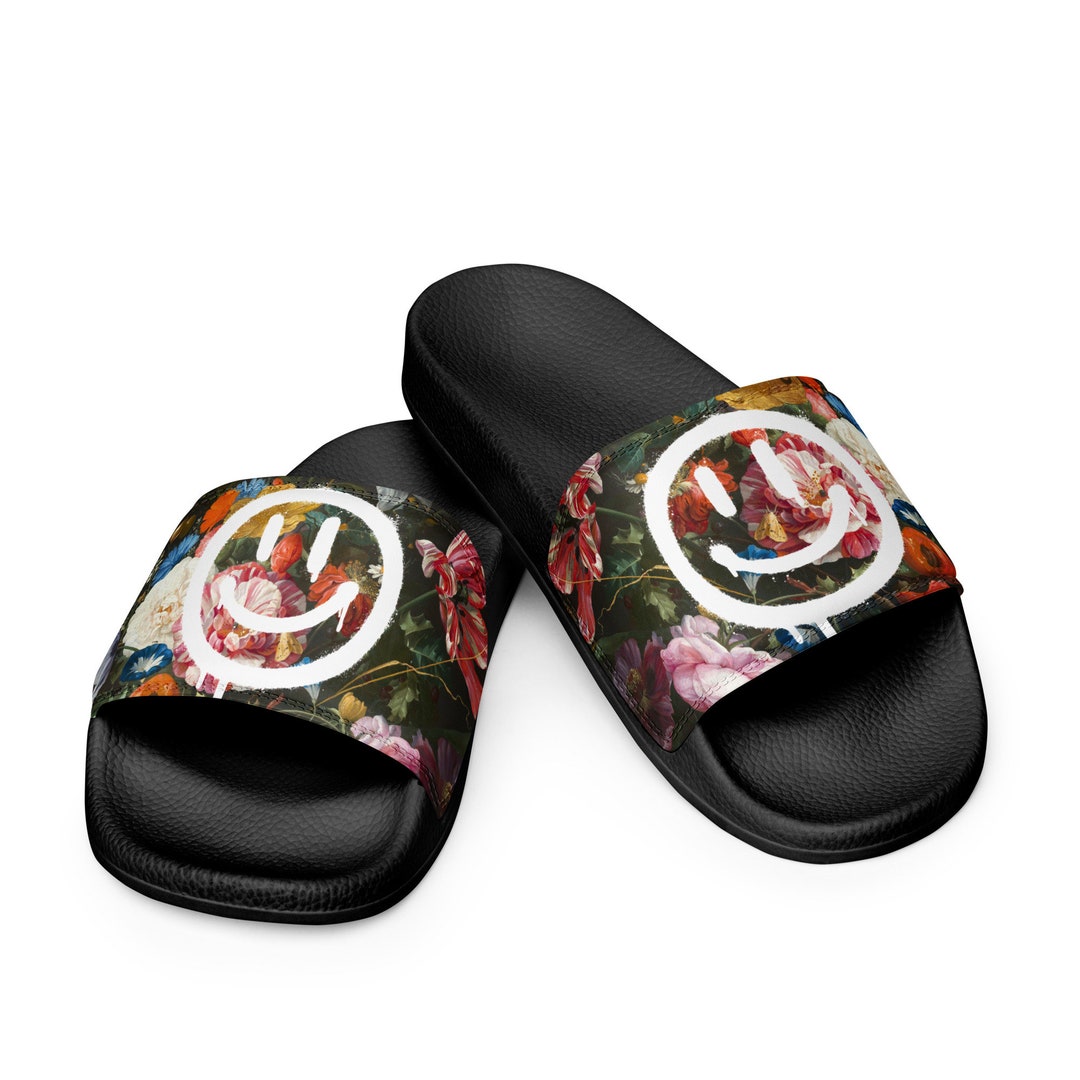 Floral Smiley Face Slides - Etsy