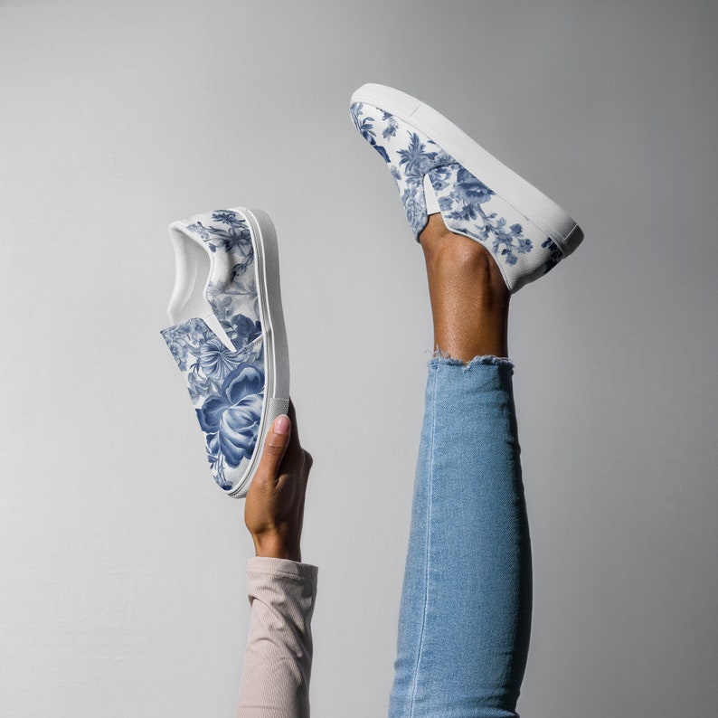 Toile De Juoy Chinoiserie Blue Floral Shoes - Etsy