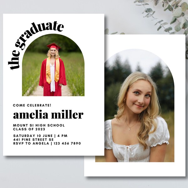 Aesthetic Graduation Invitations - Etsy