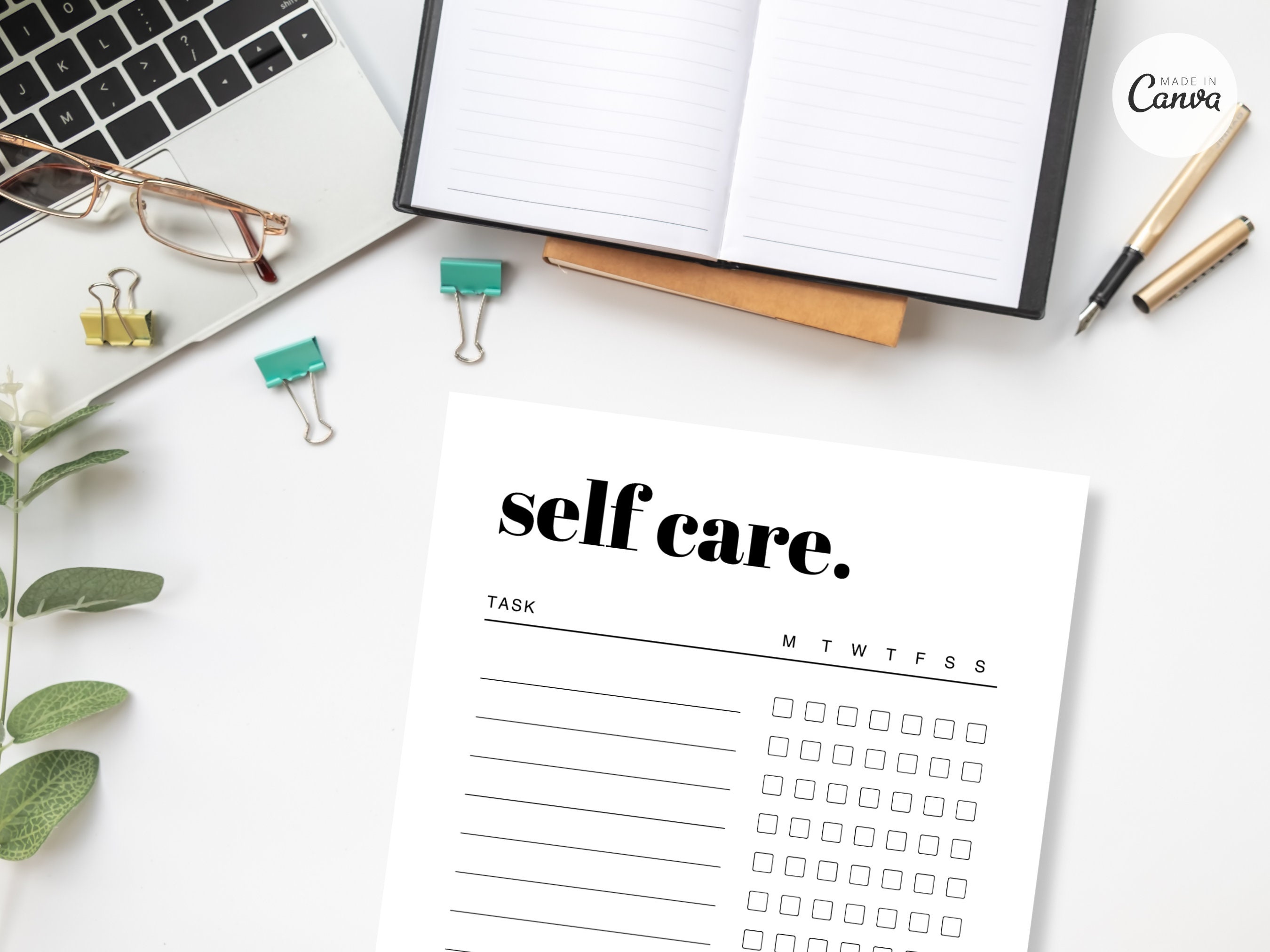 Minimalist Self Care Tracker | Printable Instant Download | Self Care ...