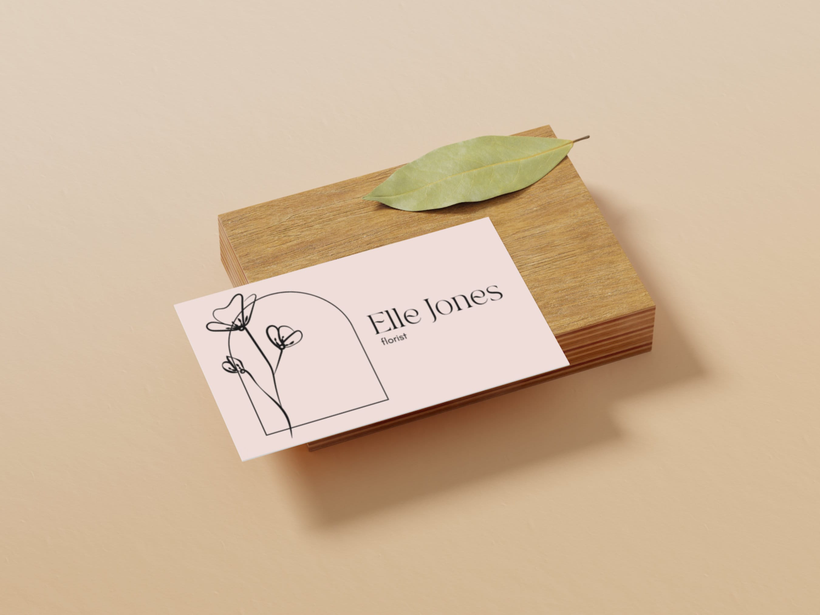 Minimalistic Floral Business Card Aesthetic Business Card Template ...