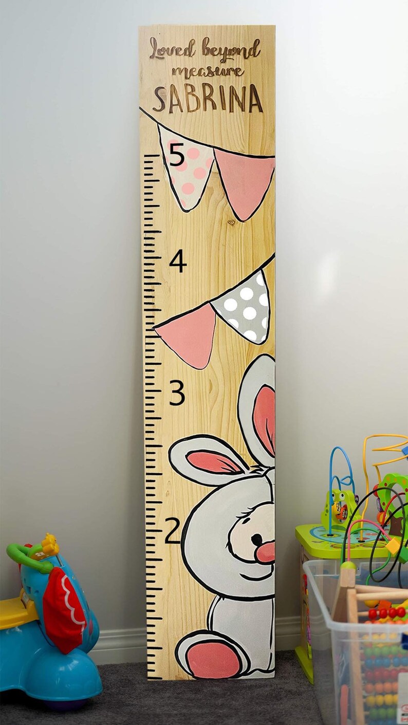Custom Kids Height Ruler, Rustic Wooden Ruler Growth Height Chart, Kids ...