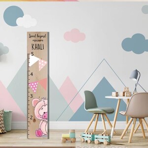 Custom Kids Height Ruler, Rustic Wooden Ruler Growth Height Chart, Kids ...