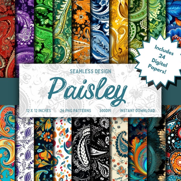 Paisley Paper - Etsy