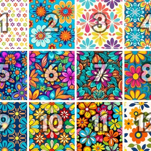 DIGITAL PAPER Flower Power Seamless Flower Power Designs Thirteen ...