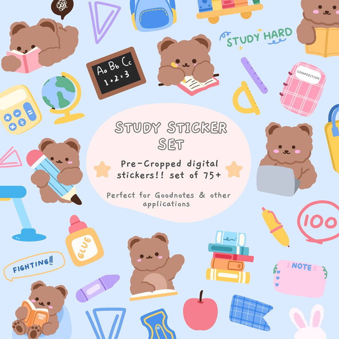 NEW! Cute Digital Stickers L Goodnotes Sticker Set - Etsy
