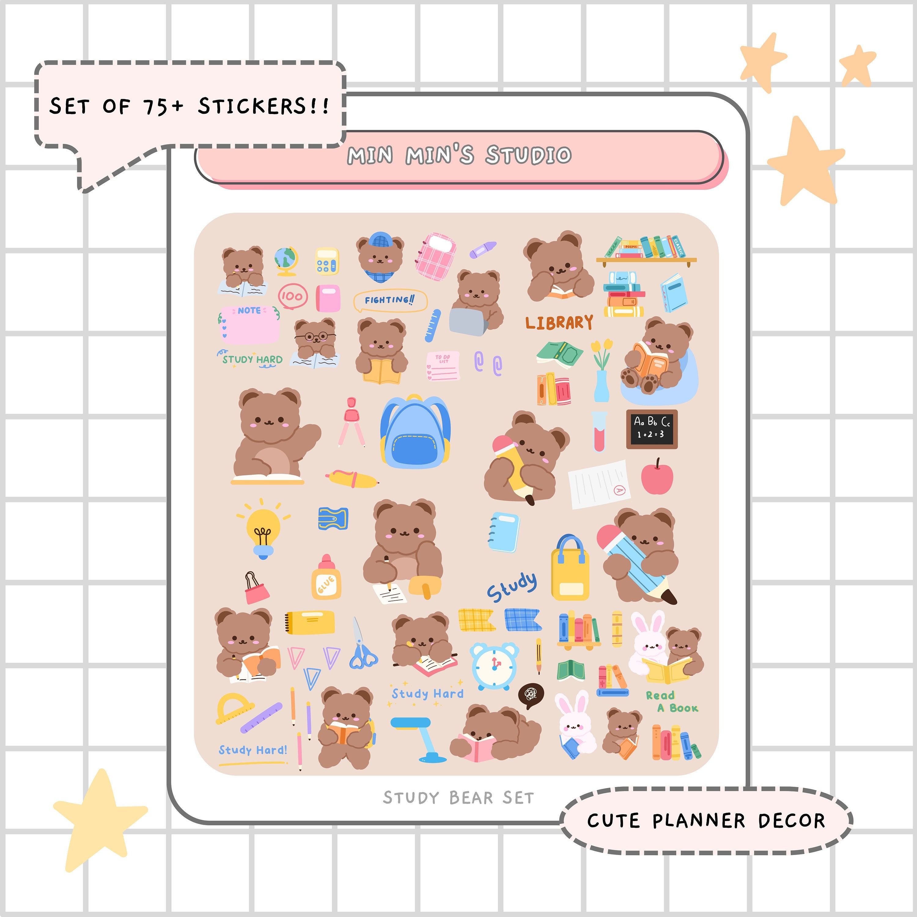 NEW! Cute Digital Stickers L Goodnotes Sticker Set - Etsy
