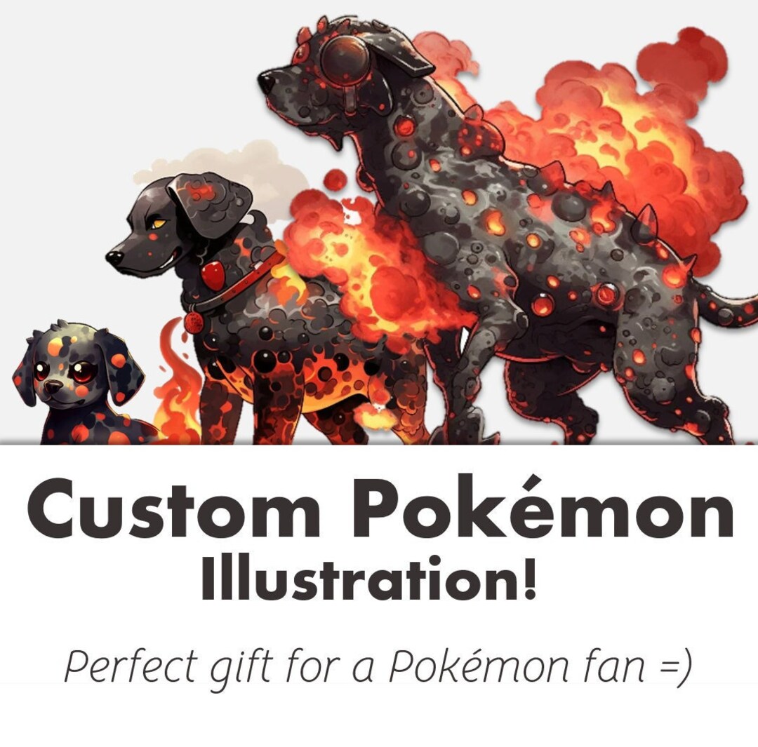 Custom Pokémon Commission standalone / Evolutions Pokémon - Etsy UK
