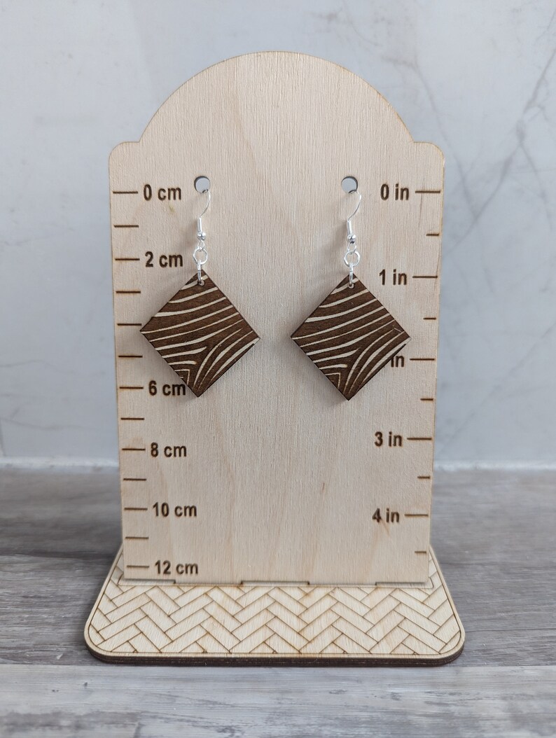 Engraved Zebra Stripe Earrings SVG - Etsy