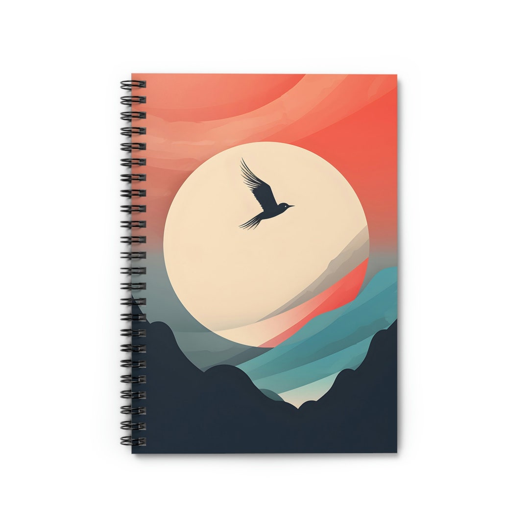 Sunset Silhouette Spiral Journal Nature Spiral Notebook - Etsy