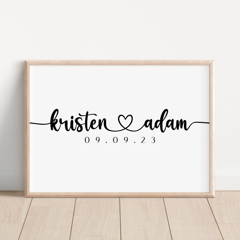 Wedding Date Print - Etsy