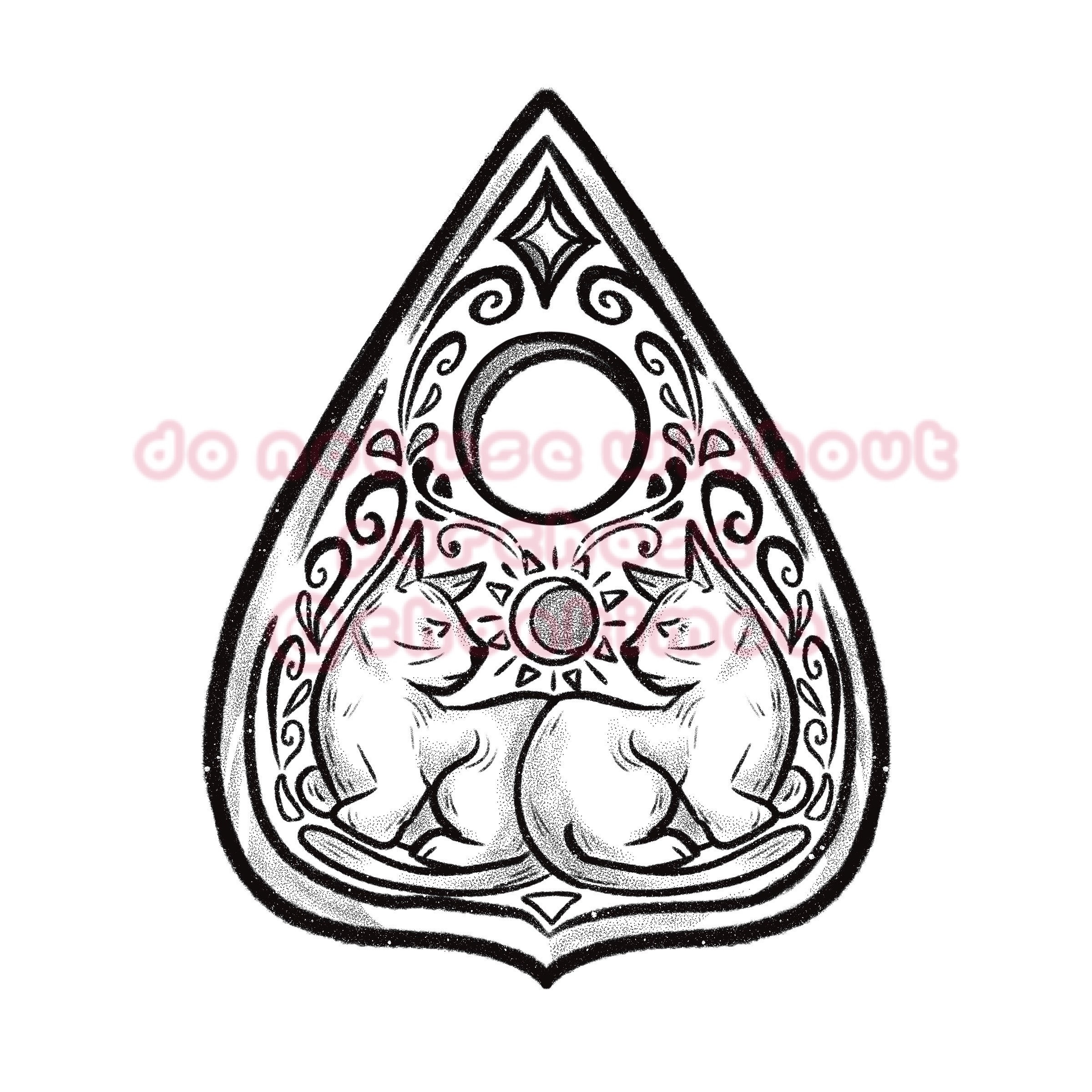 Ouija Board Planchette Drawing