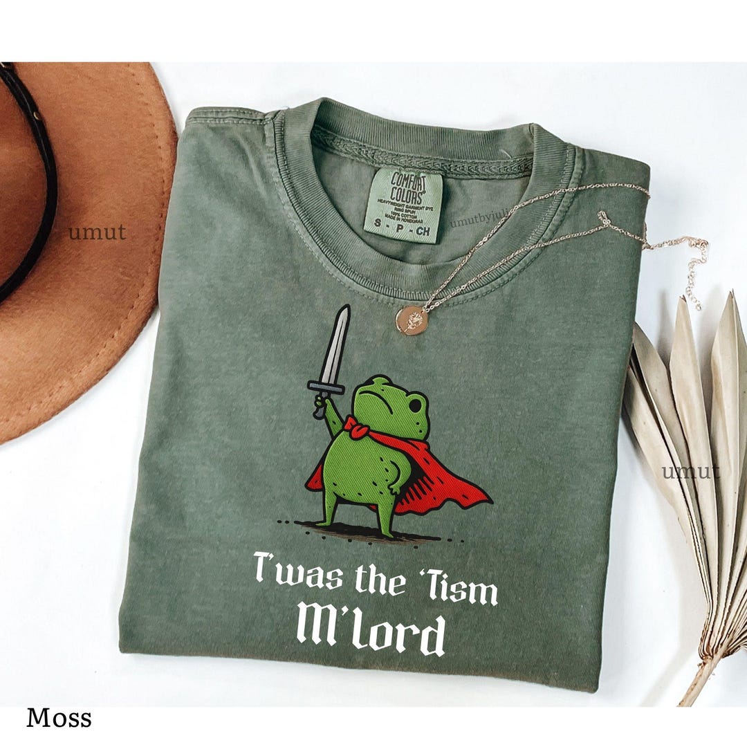T'was the 'tism M'lord Comfort Colors T-shirt Frog Meme Autism Warrior ...