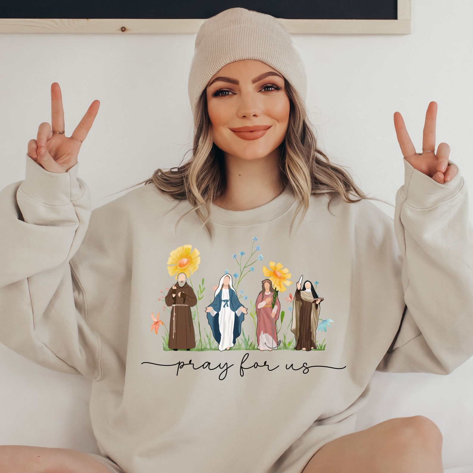Catholic Saints Sweatshirt for Women Catholic Gifts Catholic Sweatshirt ...