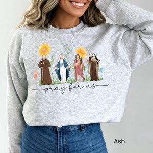 Catholic Saints Sweatshirt for Women Catholic Gifts Catholic Sweatshirt ...