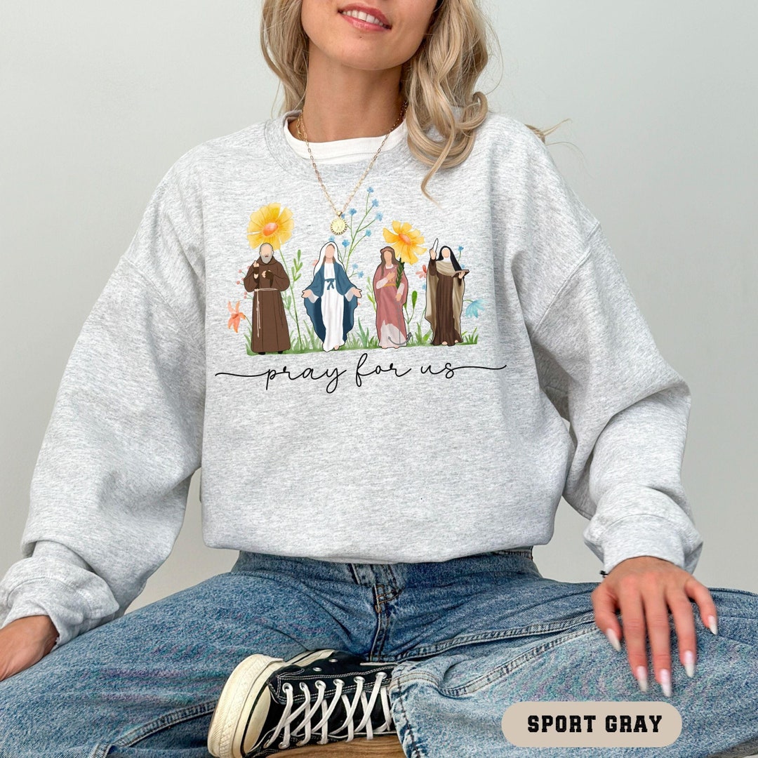 Catholic Saints Sweatshirt for Women Catholic Sweatshirt Saints Gift ...