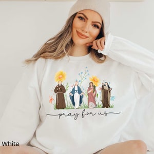Catholic Saints Sweatshirt for Women Catholic Gifts Catholic Sweatshirt ...