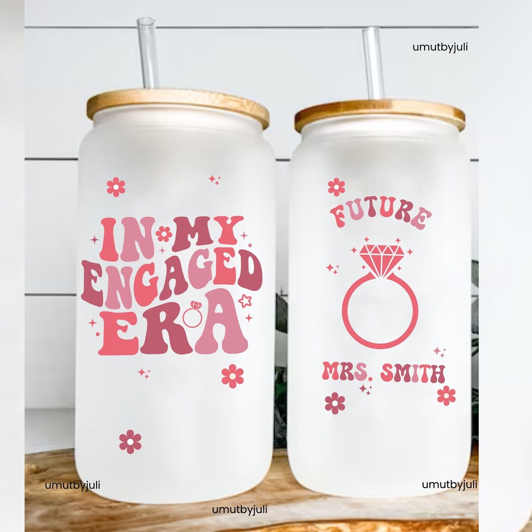 Engagement Ice Coffee Cup in My Engagement Era Libbey Engagement Cup ...