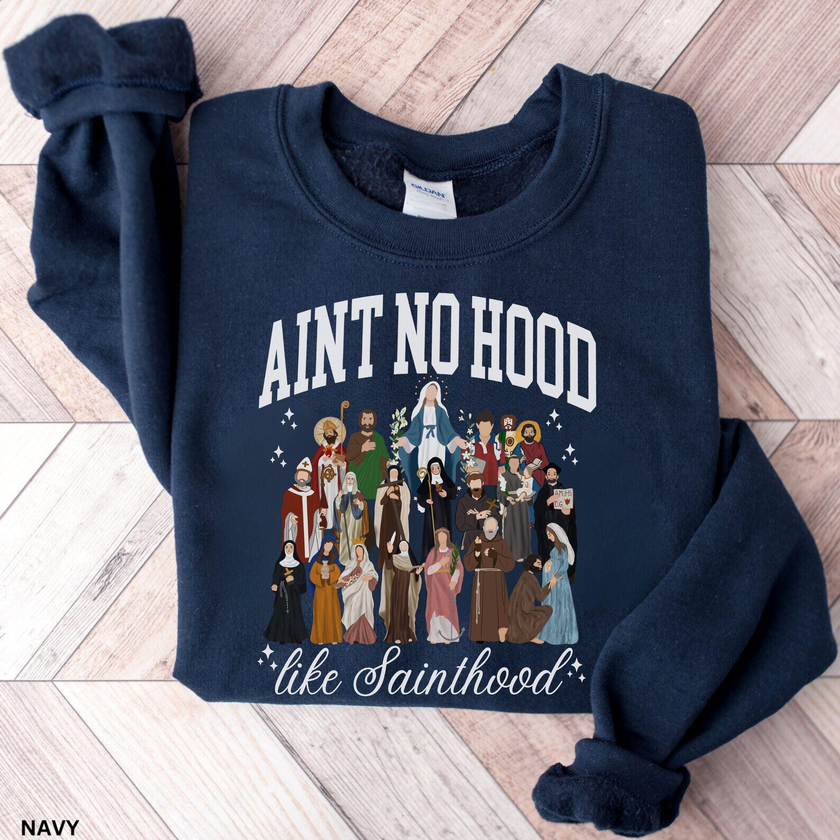Catholic Saints Sweatshirt Funny Catholic Sweater Catholic Gift for ...