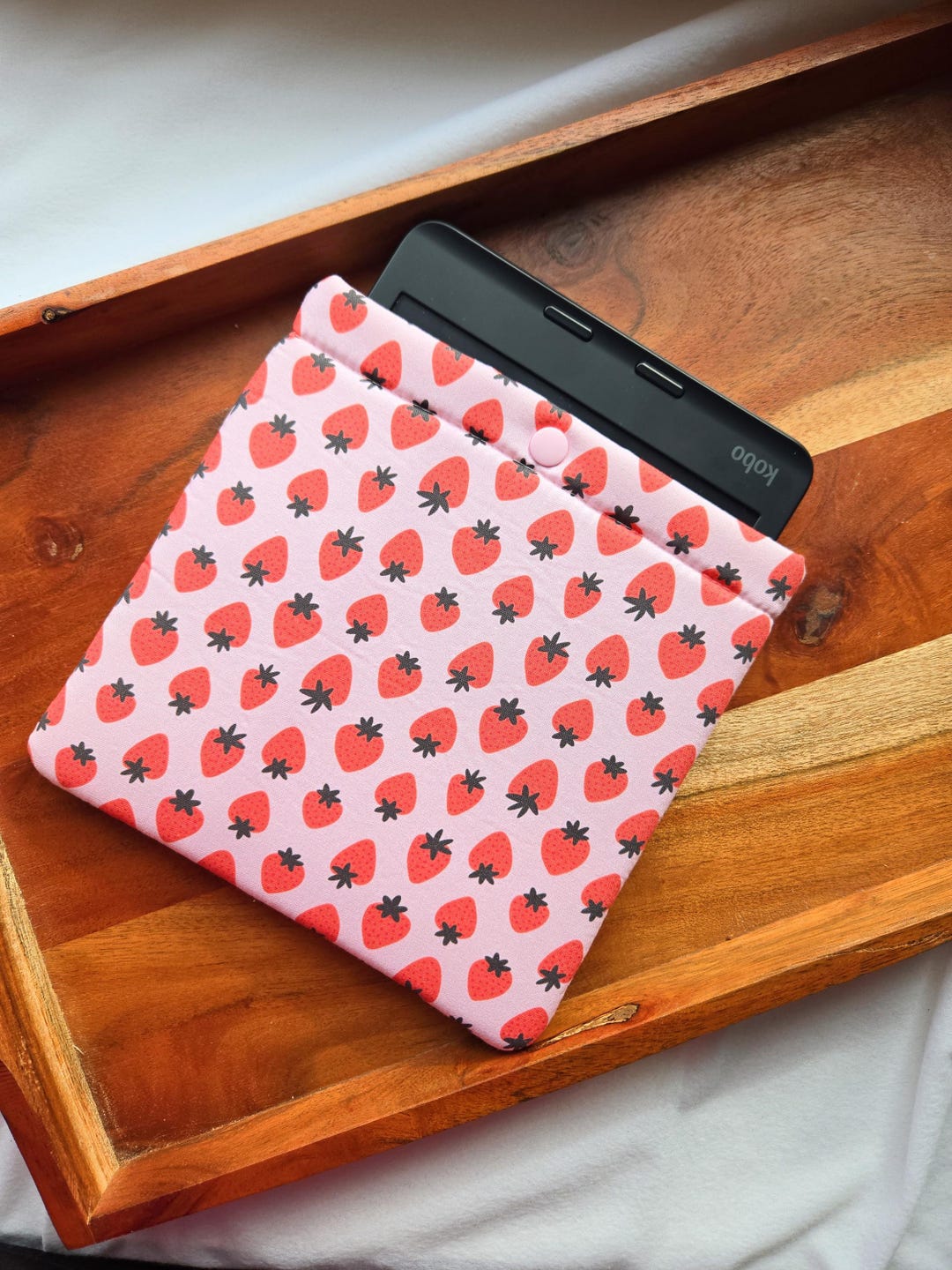 Kobo Case, Kobo Libra 2 Case, Sweet Strawberry Kobo Sleeve, Kobo Clara Colour Pouch, Padded Kobo ...