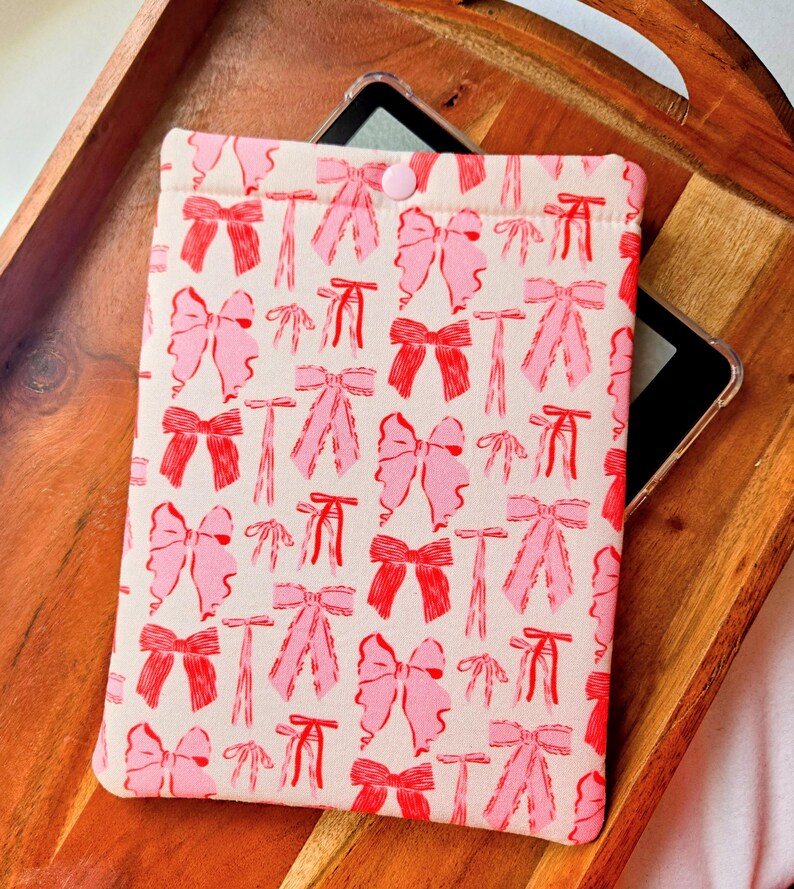 Pink Bows Boox Go 7 Sleeve, Padded Coquette Reader Pouch - Etsy