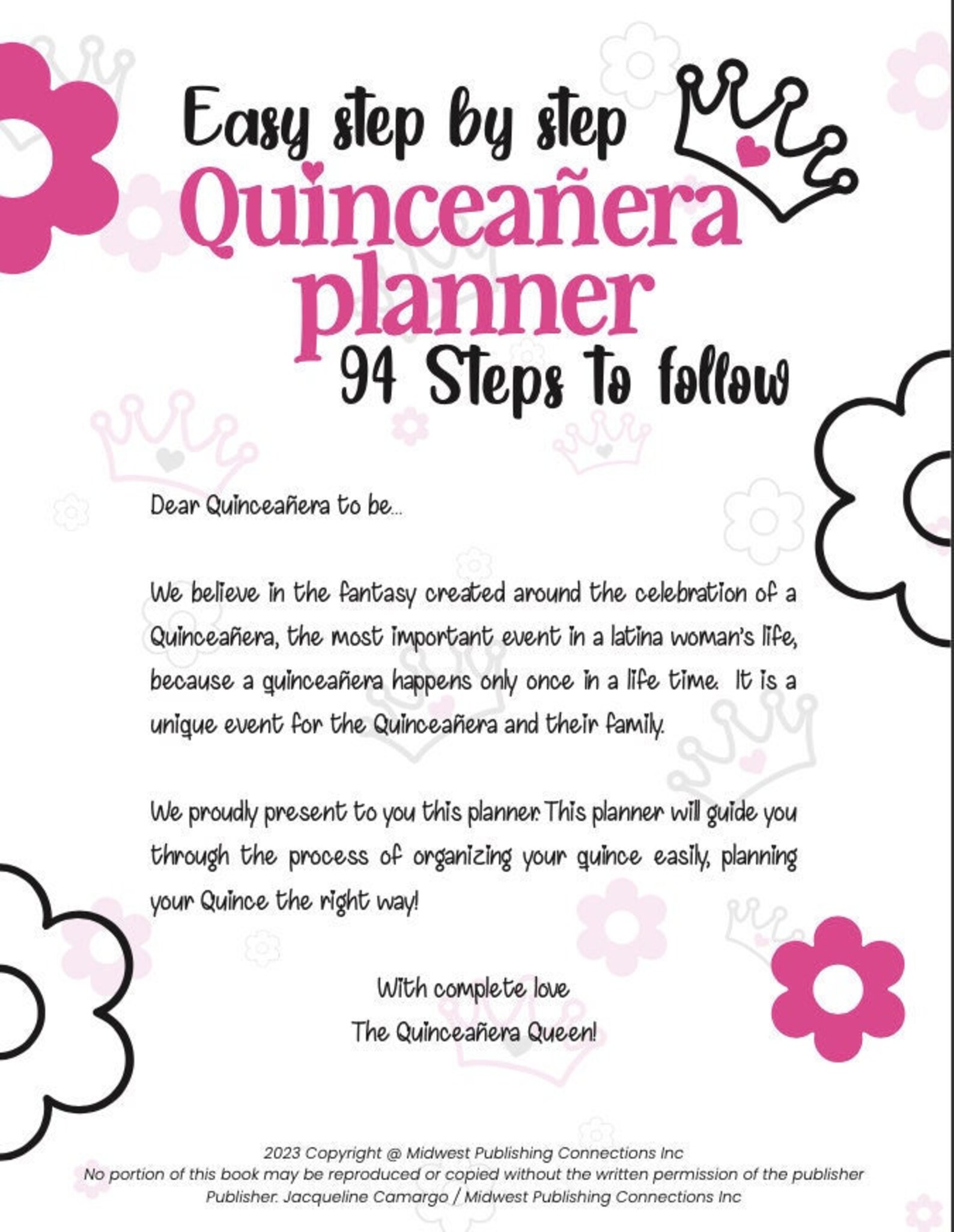 Step by Step Quinceanera Planner - Etsy