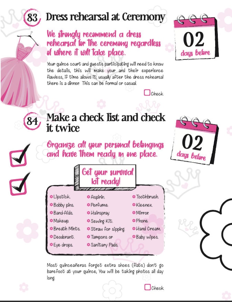 Step by Step Quinceanera Planner - Etsy